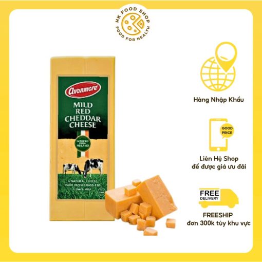 AVONMORE PHÔ MAI CHEDDAR MÀU 2,5KG ( IRELAND ) GIÁ THEO KG - HK FOOD SHOP
